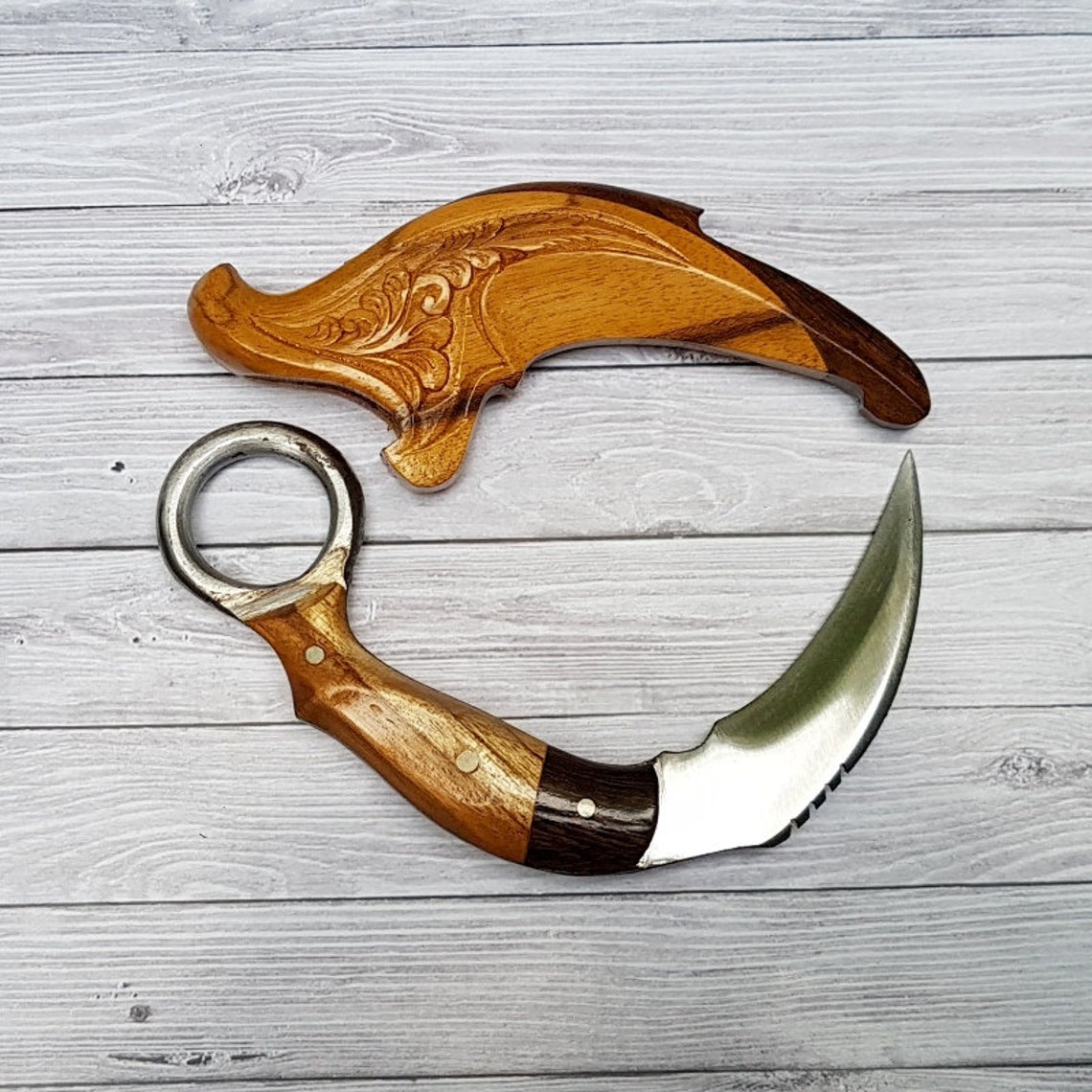 Ethnic Karambit Traditional Knife Minangkabau Sumatera Handmade Flower ...