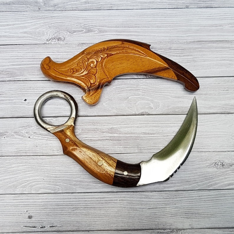 Ethnic Karambit Traditional Knife Minangkabau Sumatera Handmade Flower ...