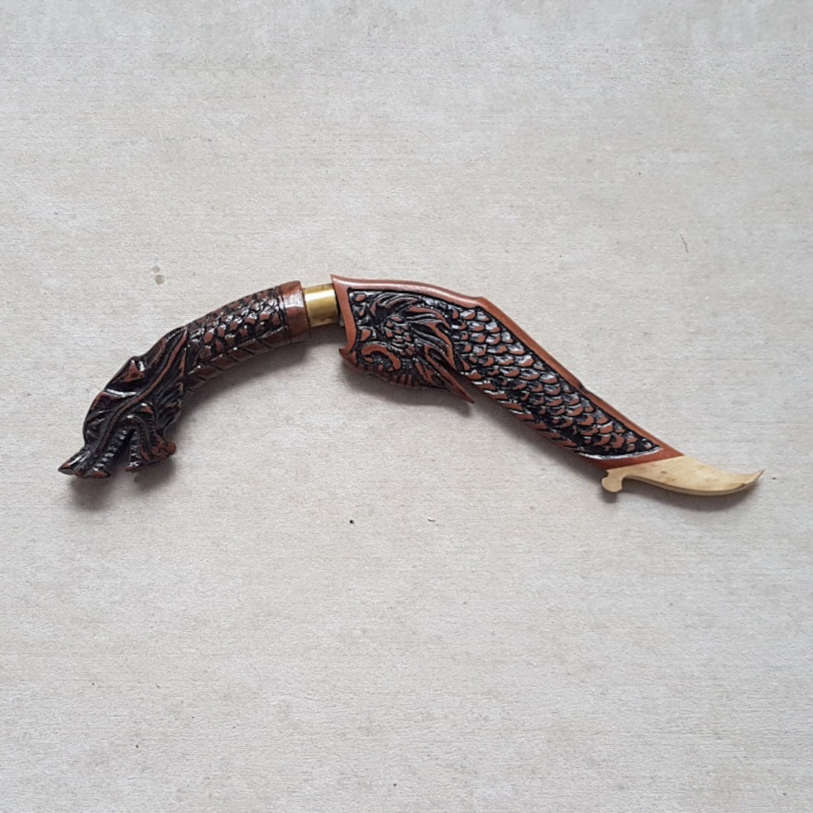 Ethnic Karambit Traditional Knife Minangkabau Sumatera Handmade Dragon ...