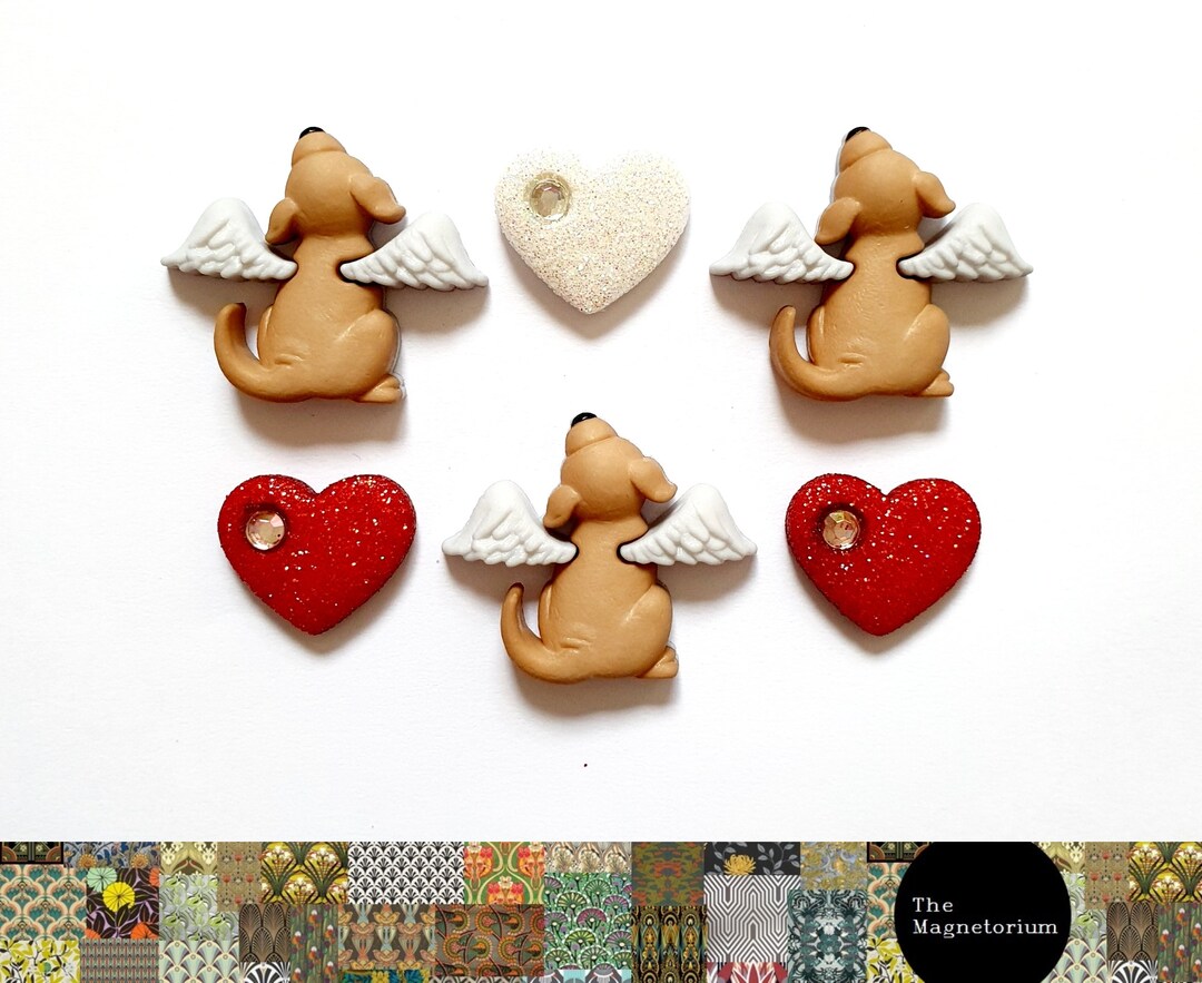 Dog Fridge Magnets Pet Loss Angel Fridge Magnets Animal - Etsy