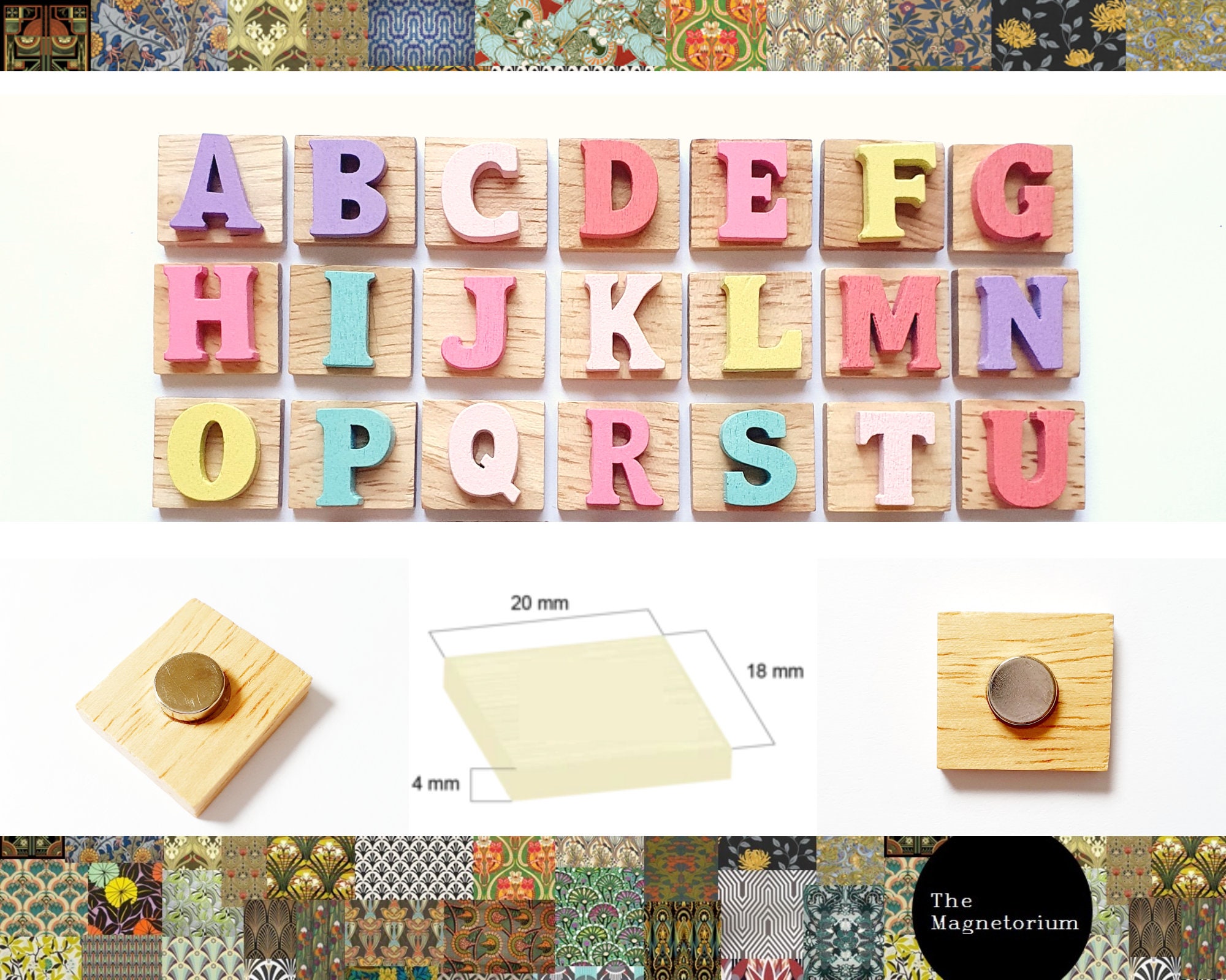 Alphabet Fridge Magnets Alphabet Magnets Letter Fridge | Etsy