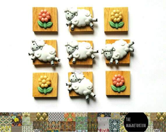 Sheep Fridge Magnets Animal Fridge Magnets Flower Fridge | Etsy