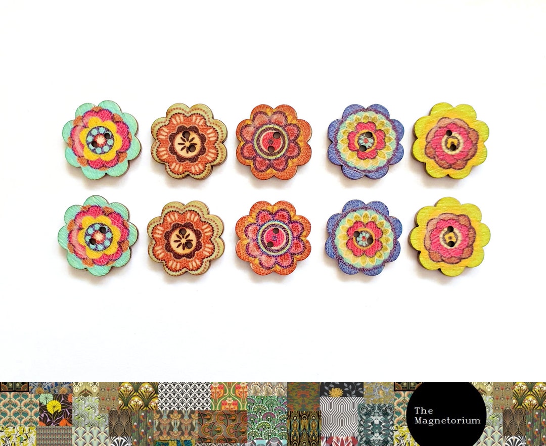 Fridge Magnets Boho Magnets Push Pins Thumb Tacks Drawing Pins Flower ...