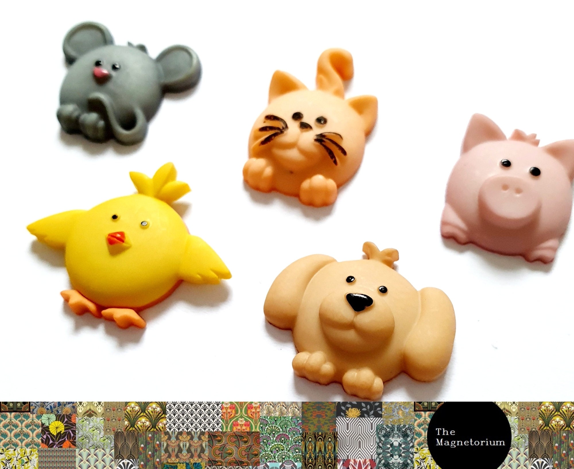 Push Pins Animal Push Pins Mouse Pins Cat Pins Pig | Etsy