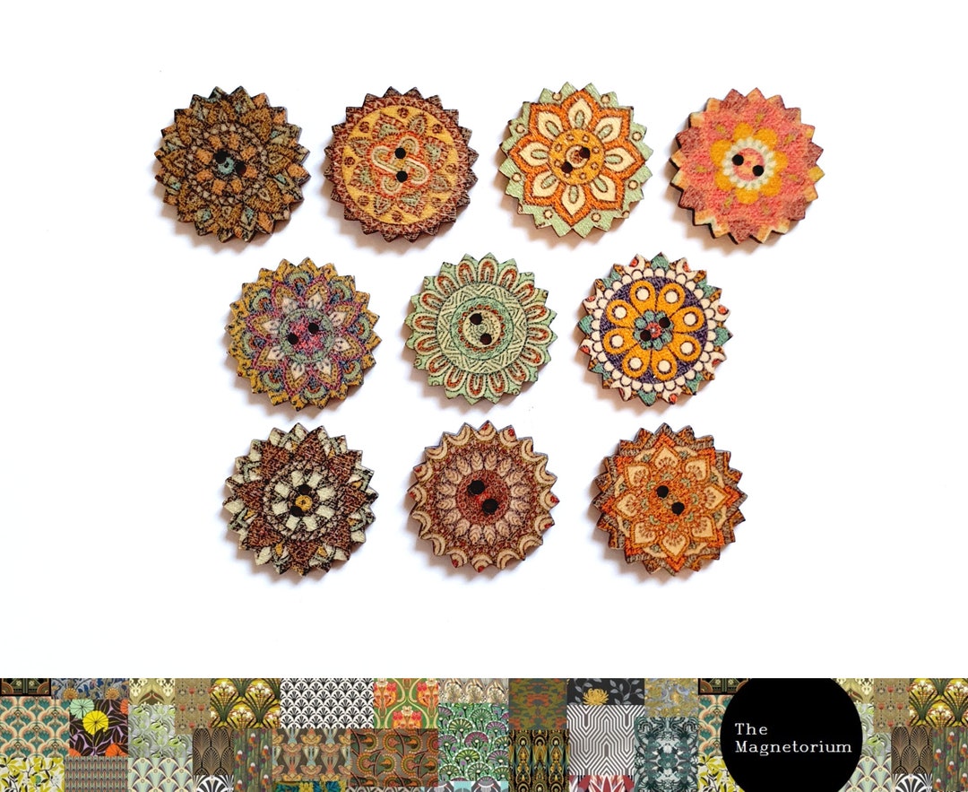 Fridge Magnets Boho Magnets Button Magnets Round Magnets - Etsy