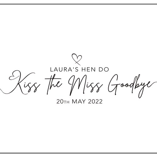 Kiss the Miss Goodbye Sign Printable Bridal Lipstick Kiss - Etsy