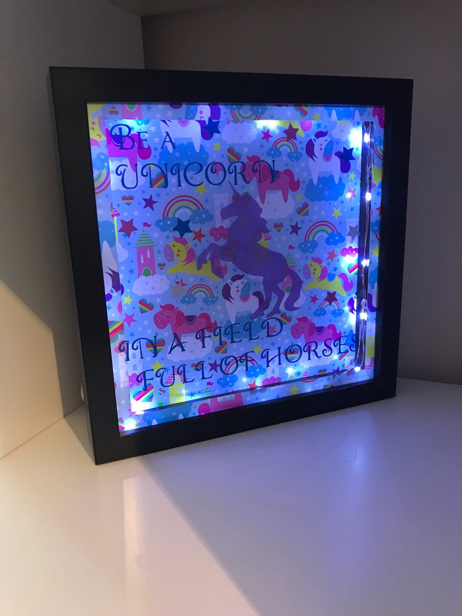 Unicorn Light up Frame Light up Unicorn Unicorn Gift - Etsy UK
