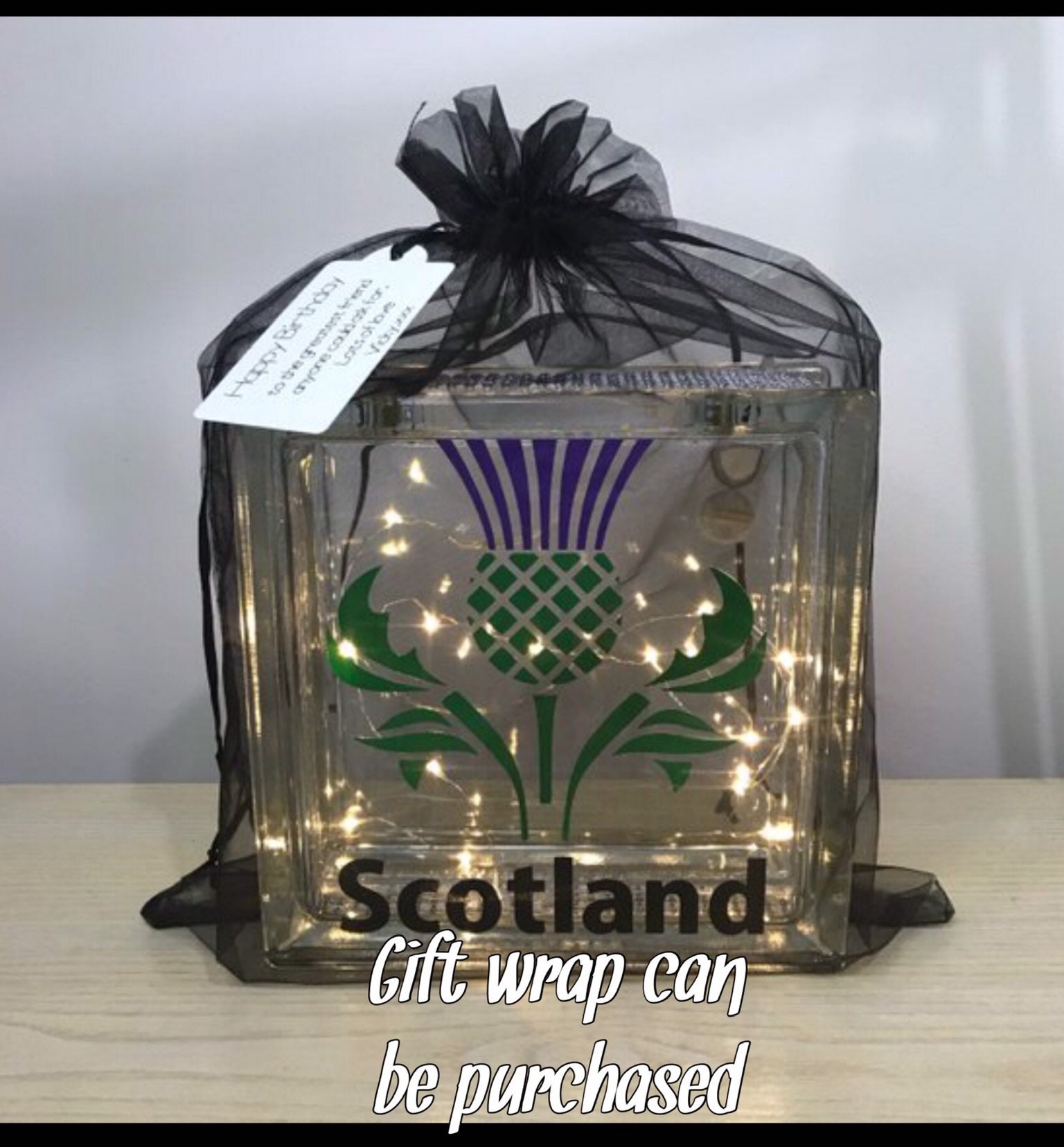 Scottish Thistle Light Block, Scottish Gift, Thistle Gift, Scotland ...