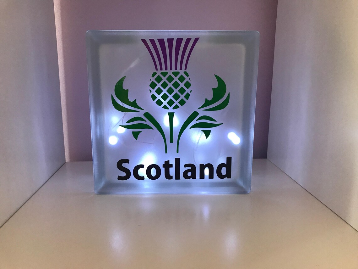 Scottish Thistle Light Block, Scottish Gift, Thistle Gift, Scotland ...