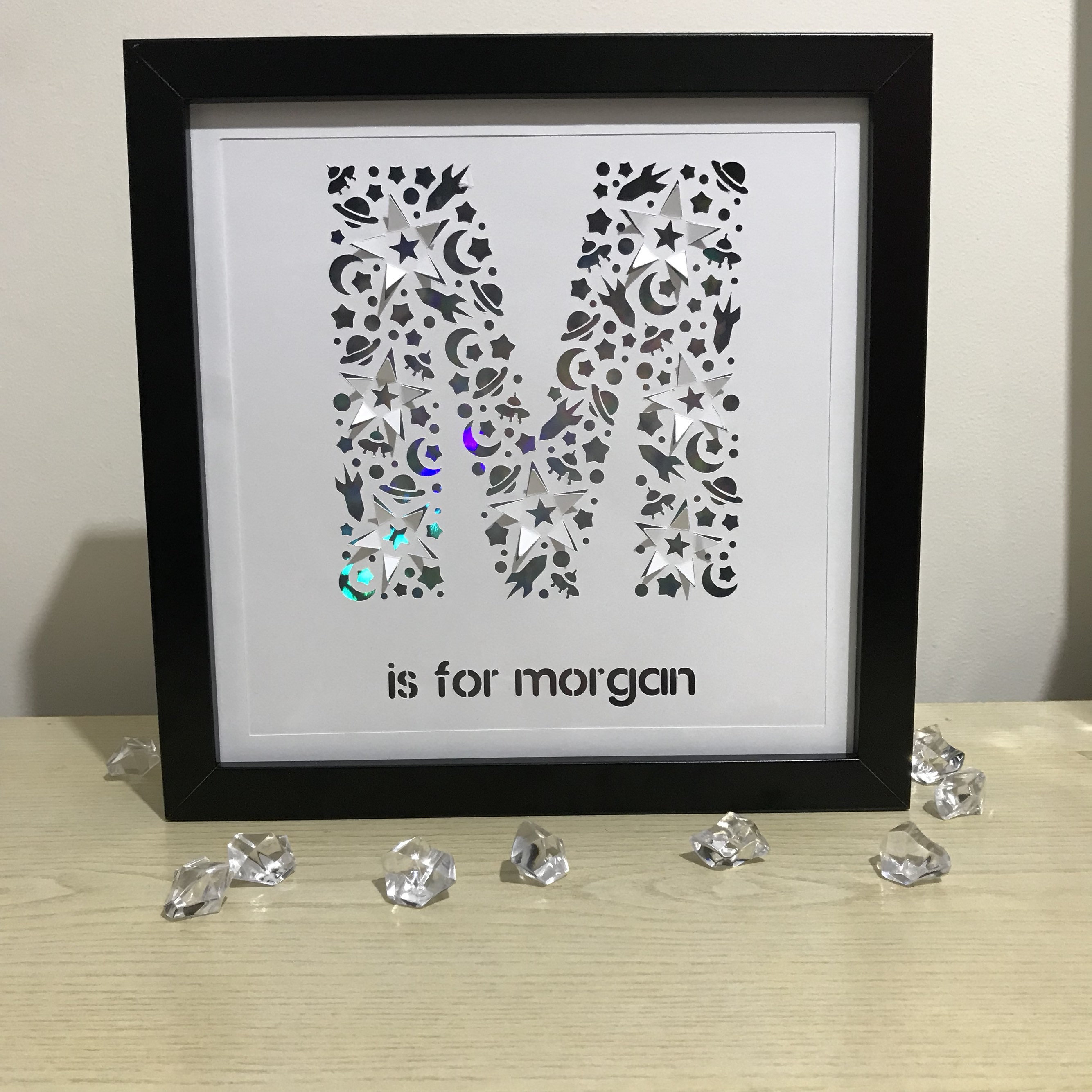 Personalised Initial Light up Frame - Etsy UK