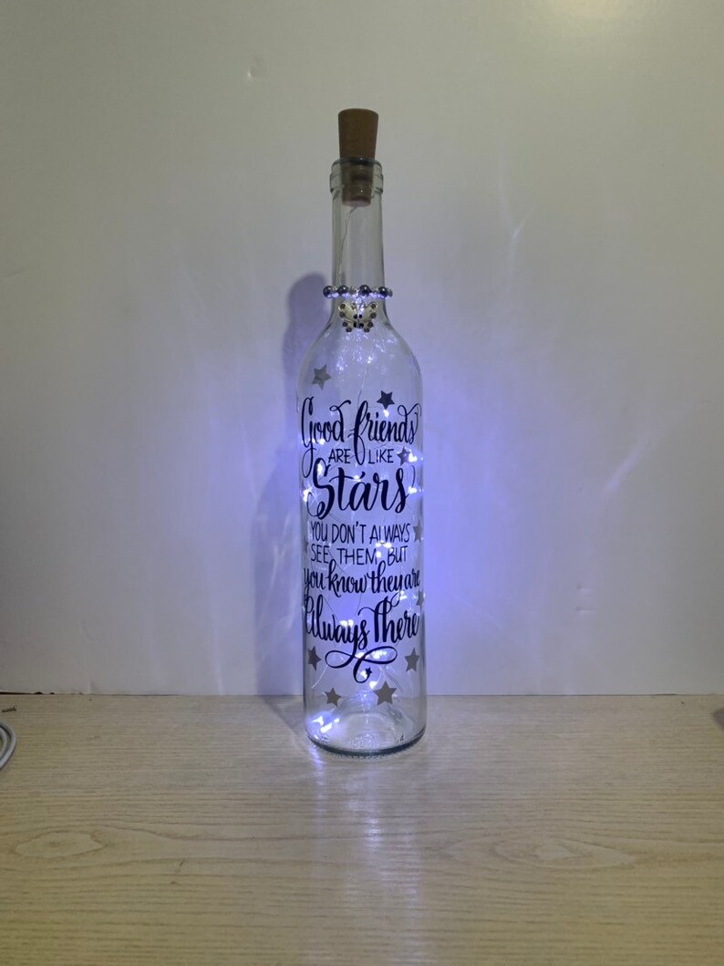 Best friend gift light Bottle quote bottle good friend gift | Etsy