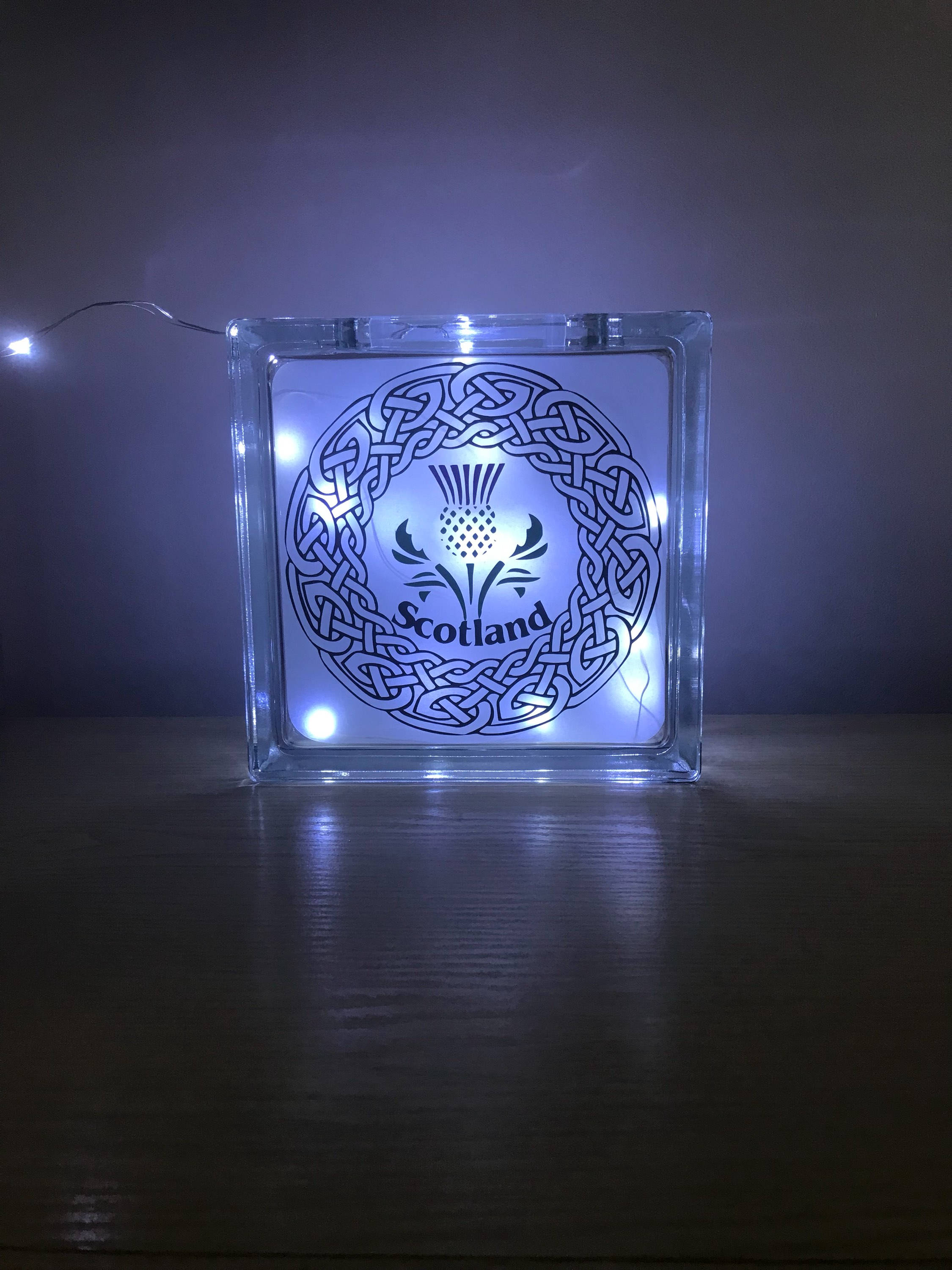 Large Scottish Thistle Light Block Scottish Gift Thistle - Etsy UK