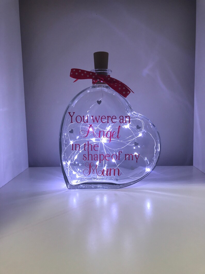 Angel Mum Light Bottle Mum Light Bottle Mum Gift Memorial - Etsy UK