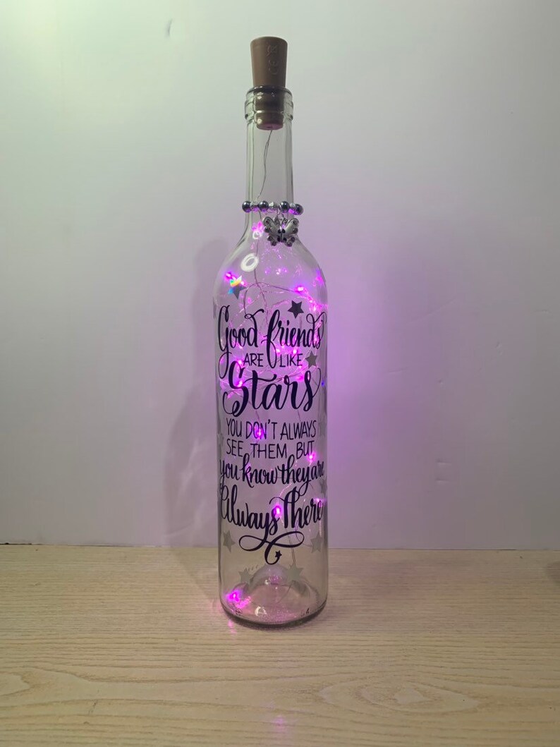 Best friend gift light Bottle quote bottle good friend gift | Etsy