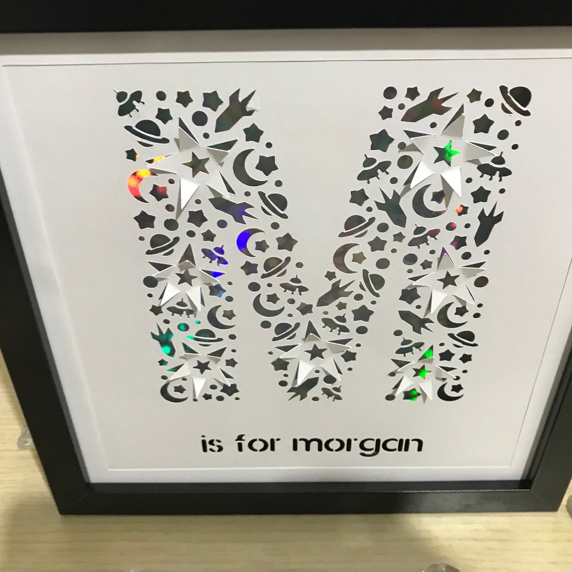 Personalised Initial Light up Frame, - Etsy UK
