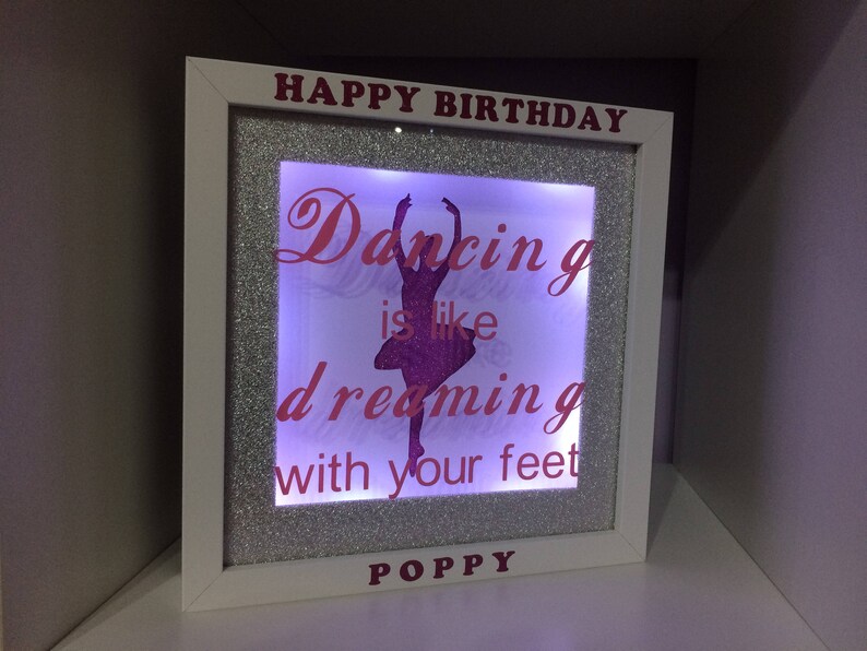 Dancer Light up Frame, Dancer Box Frame, Dancer Gift, Dancing Gift ...