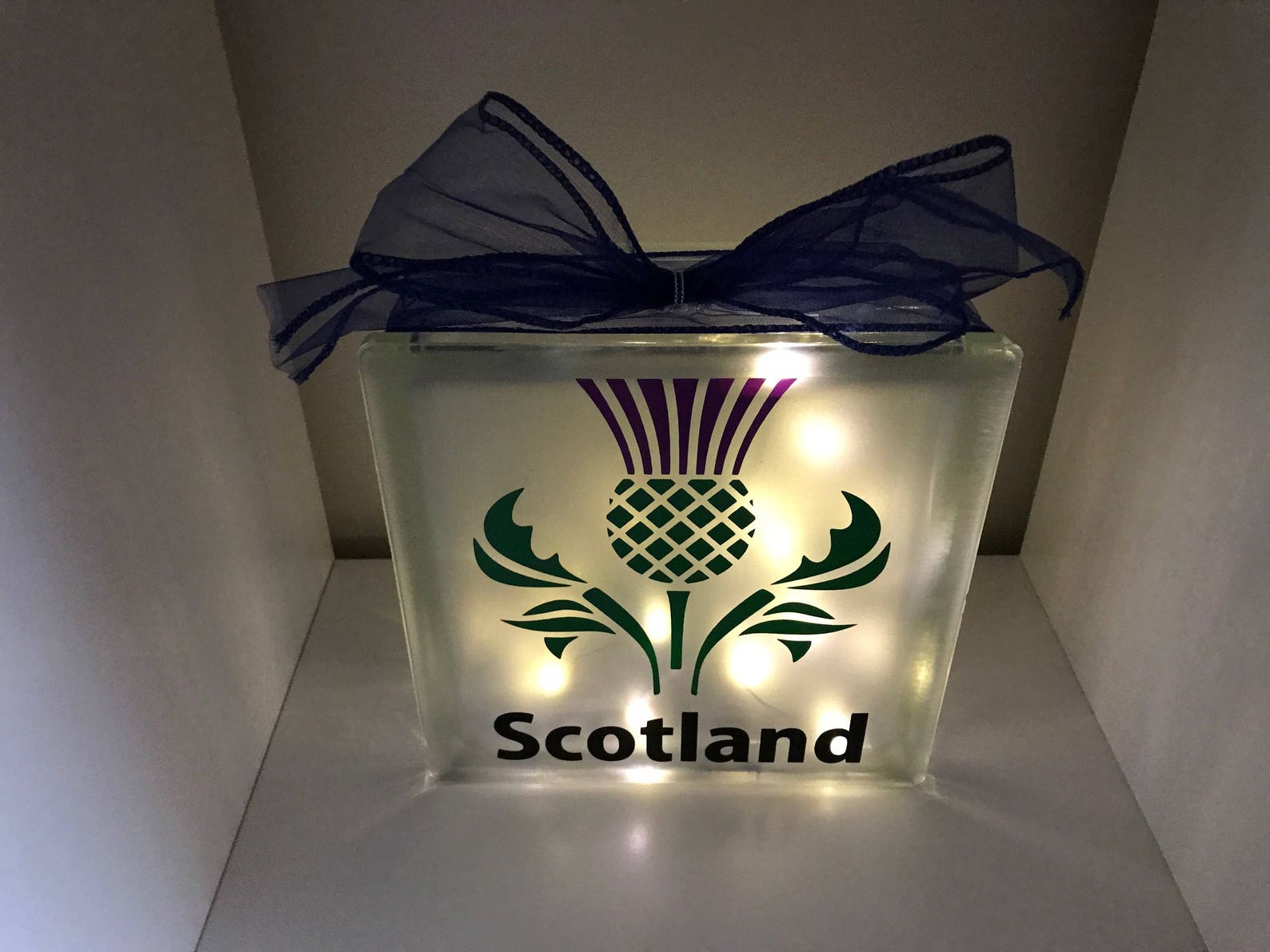 Scottish Thistle Light Block, Scottish Gift, Thistle Gift, Scotland ...