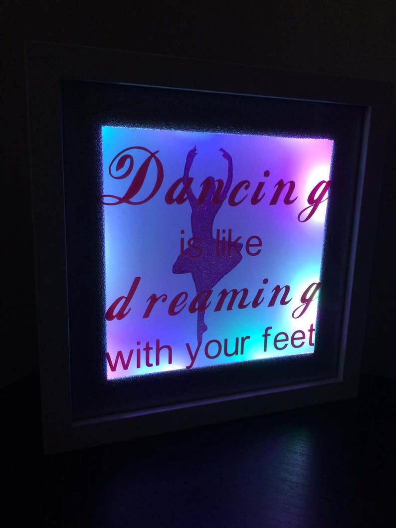 Dancer Light up Frame, Dancer Box Frame, Dancer Gift, Dancing Gift ...