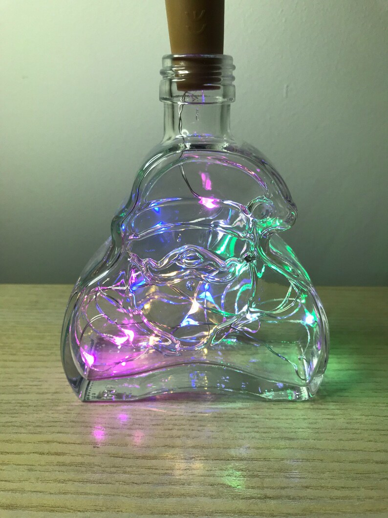 Santa Shaped Light up Bottle Christmas Light Bottle - Etsy