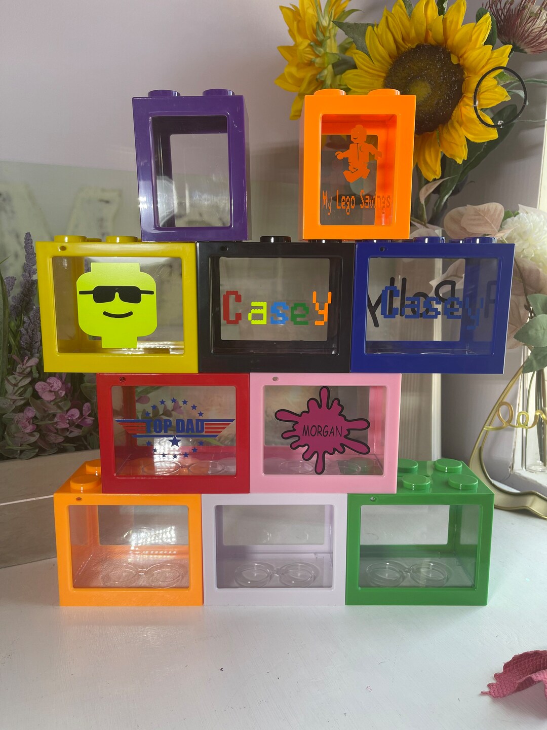 Personalised Lego Brick Money Box - Etsy