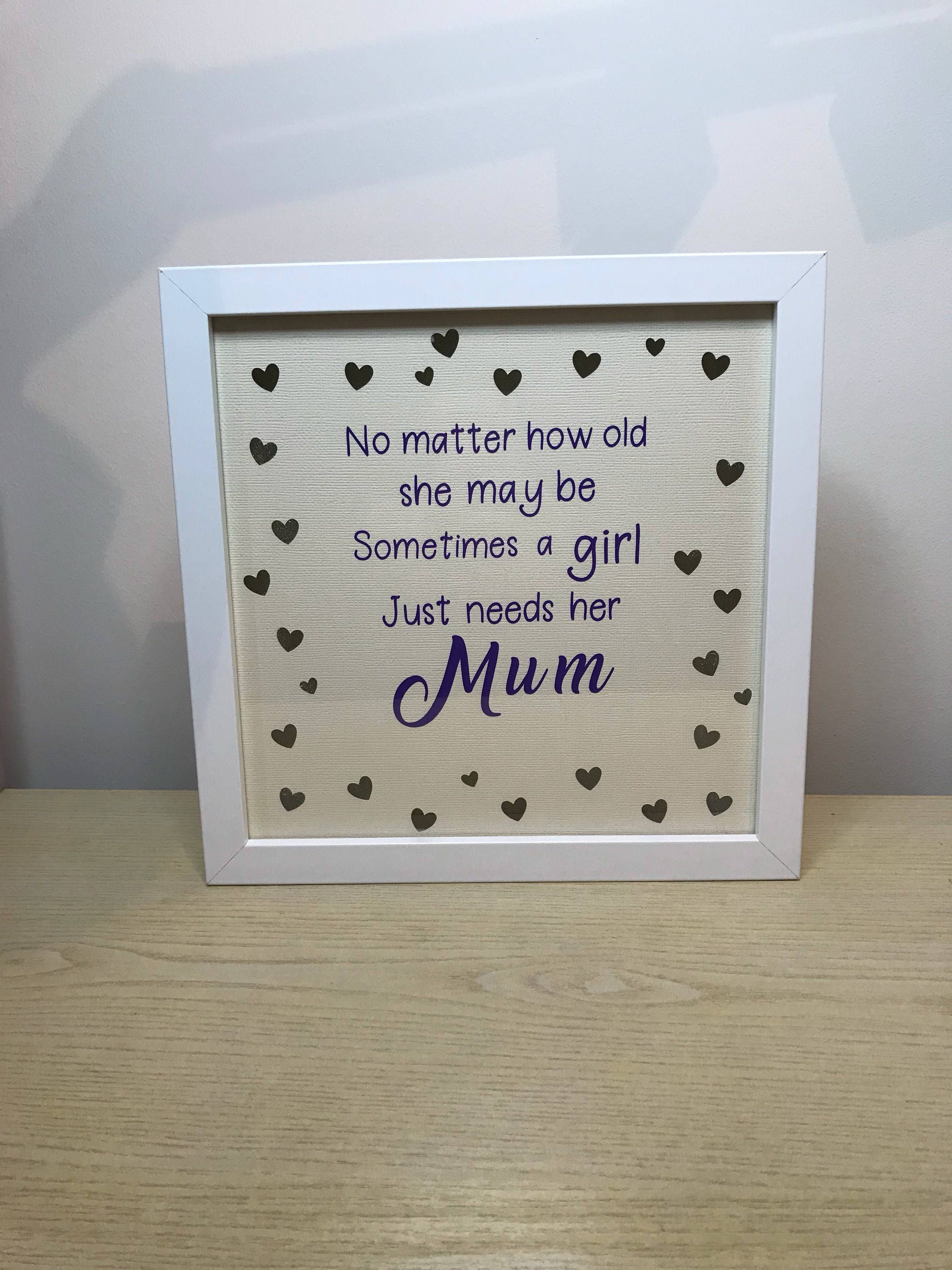 Mum Light up Frame Mum Frame Mum Gift Heart Frame - Etsy UK