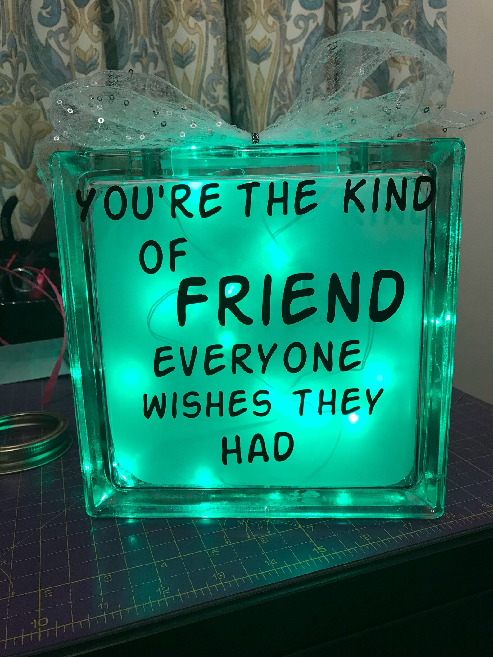 Large Friend Light Block Birthday Gift Best Friend Gift - Etsy UK