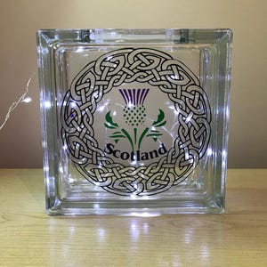 Large Scottish Thistle Light Block, Scottish Gift, Thistle Gift ...