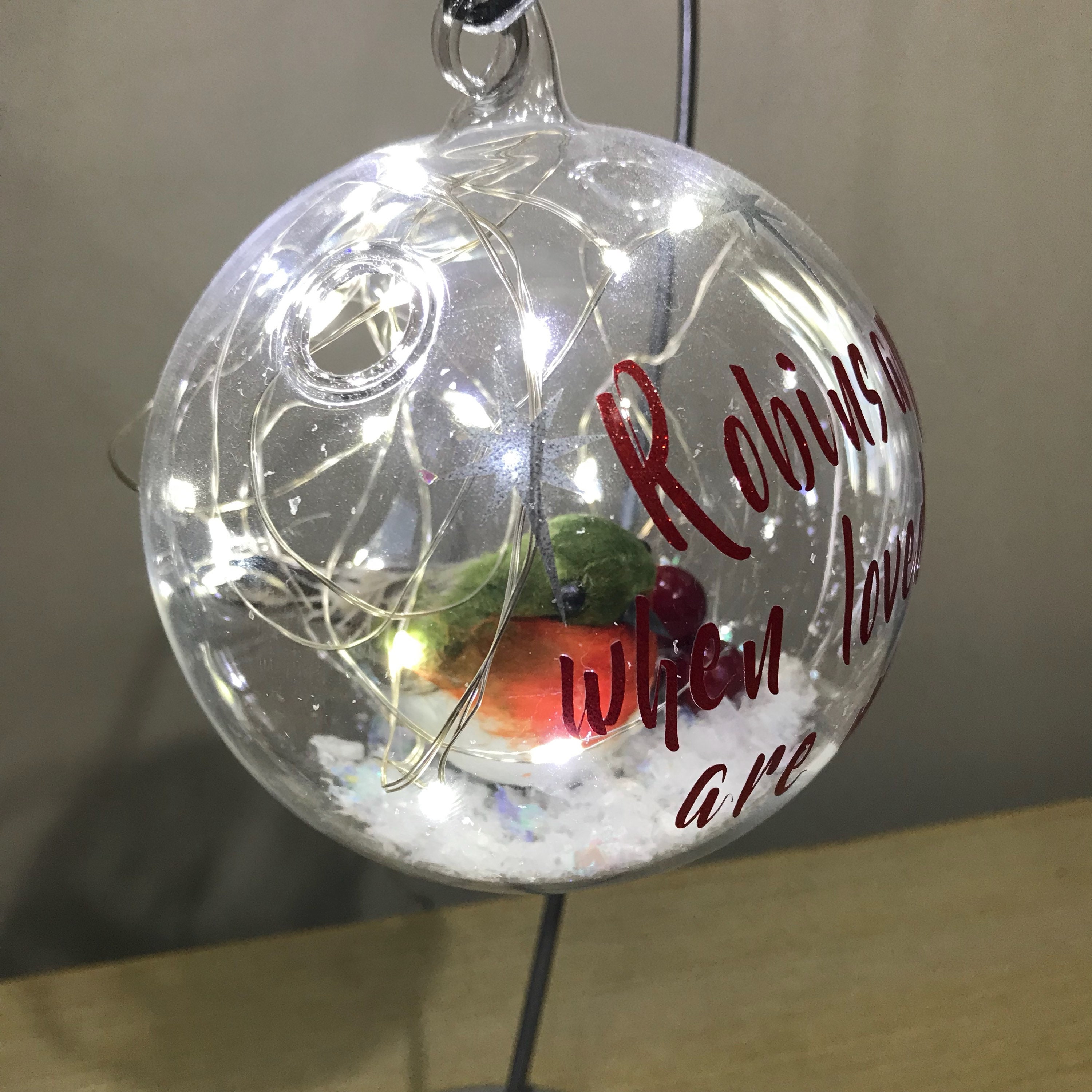 Robins Appear Bauble Memorial Bauble Memorial Gift Robin - Etsy UK
