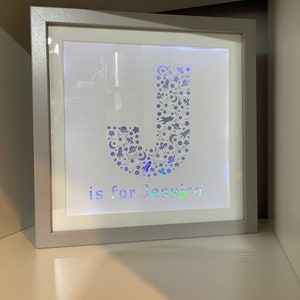 Personalised Initial Light up Frame, - Etsy UK