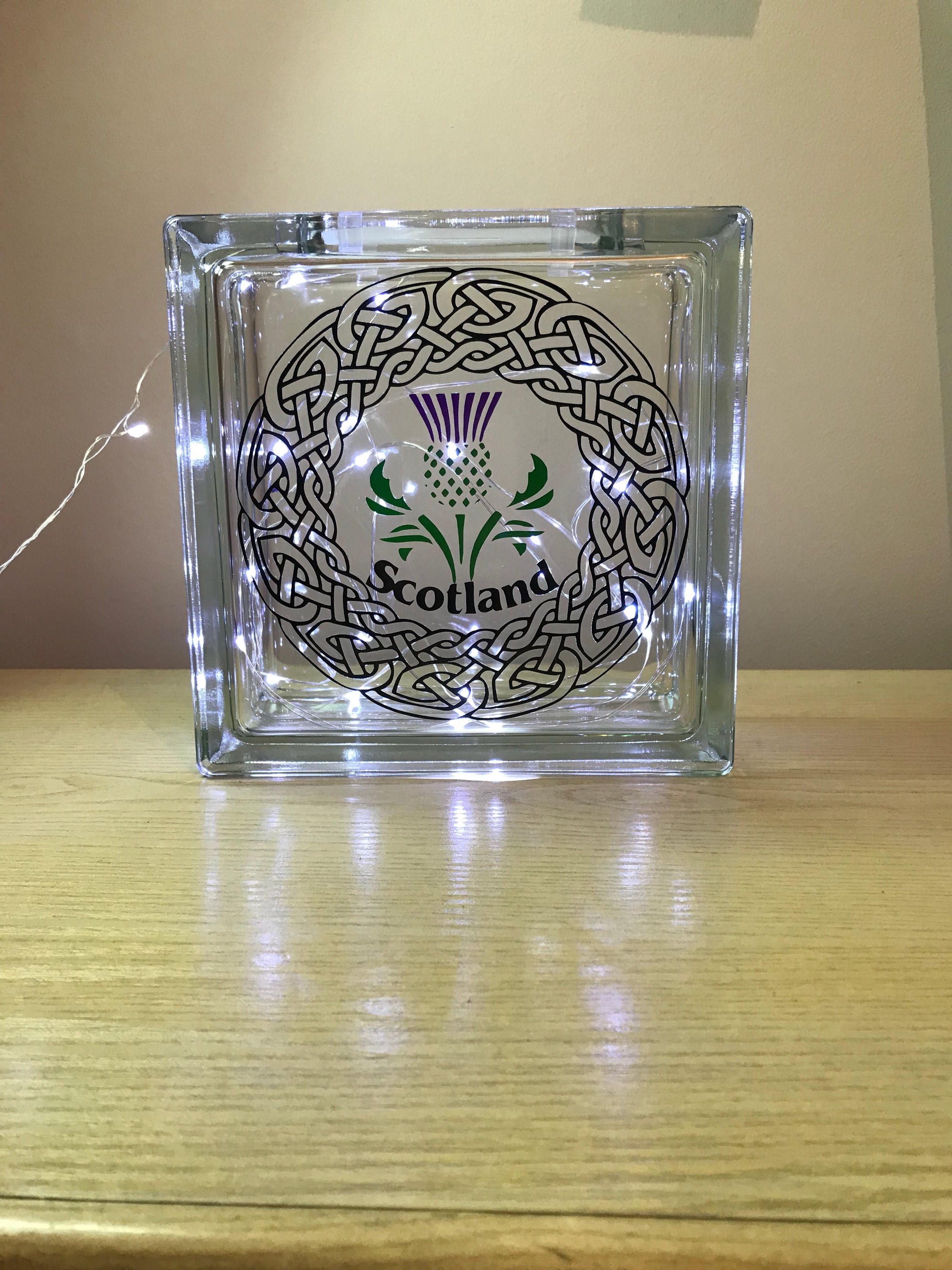 Large Scottish thistle light block Scottish gift thistle | Etsy