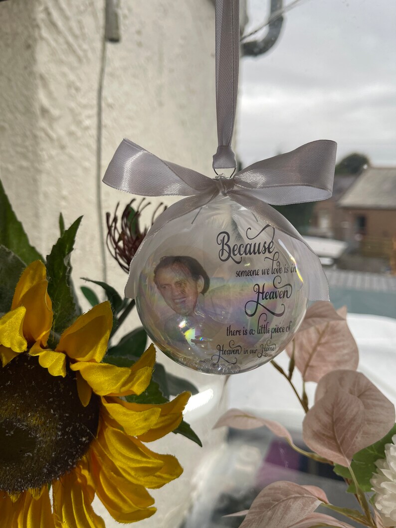 Memorial Bauble, Memorial Photo Bauble, Memorial Gift, Personalised ...
