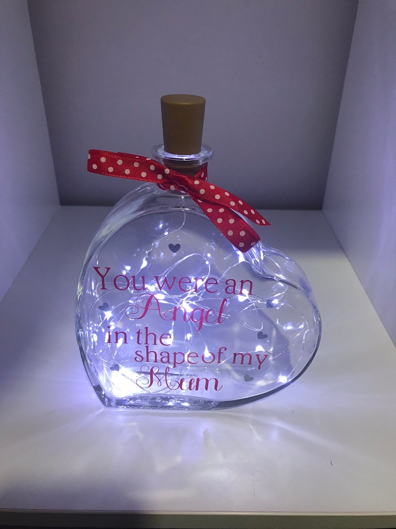 Angel Mum Light Bottle Mum Light Bottle Mum Gift Memorial - Etsy UK