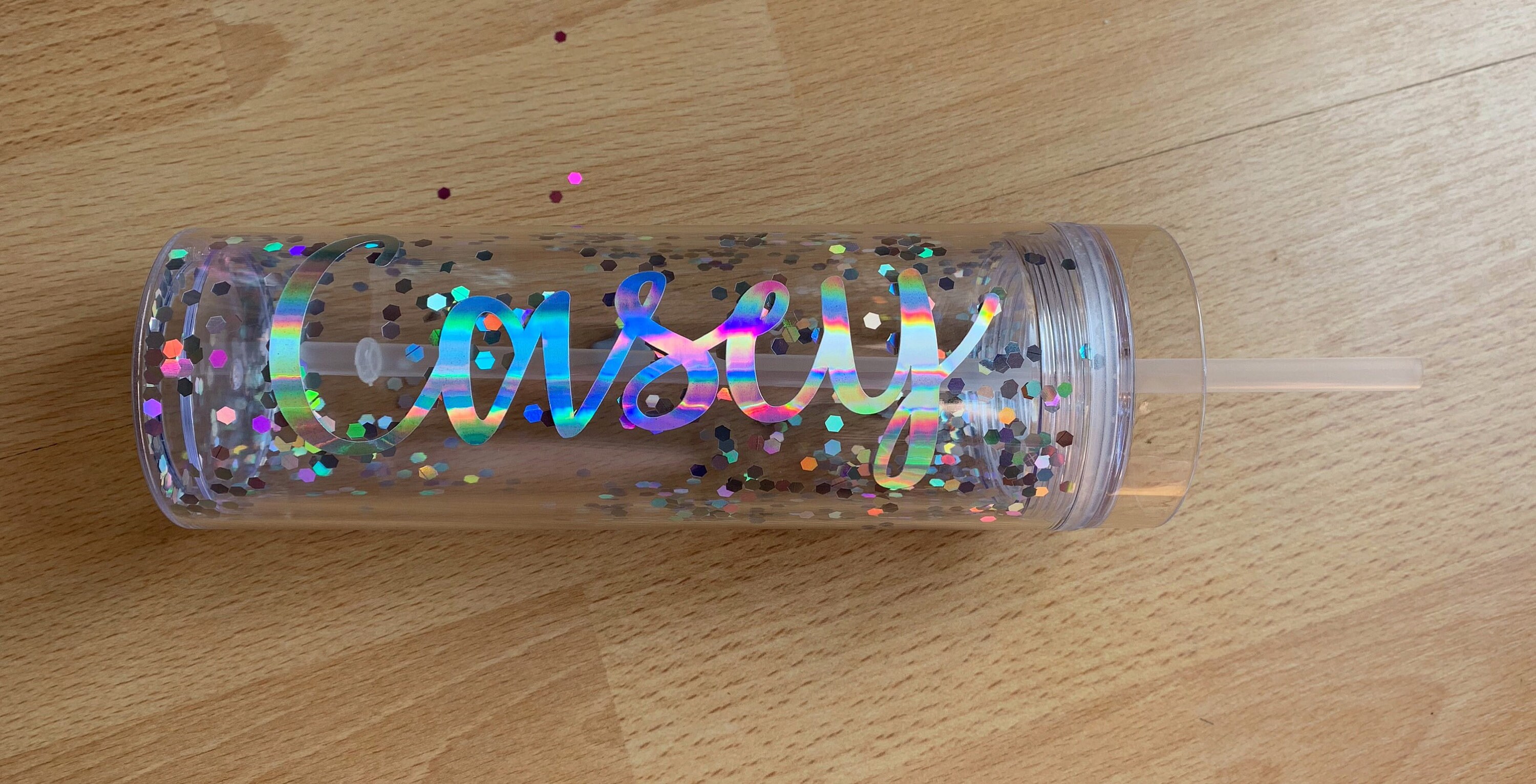 Personalised Glitter Cup Glitter Cup With Straw Glitter - Etsy UK