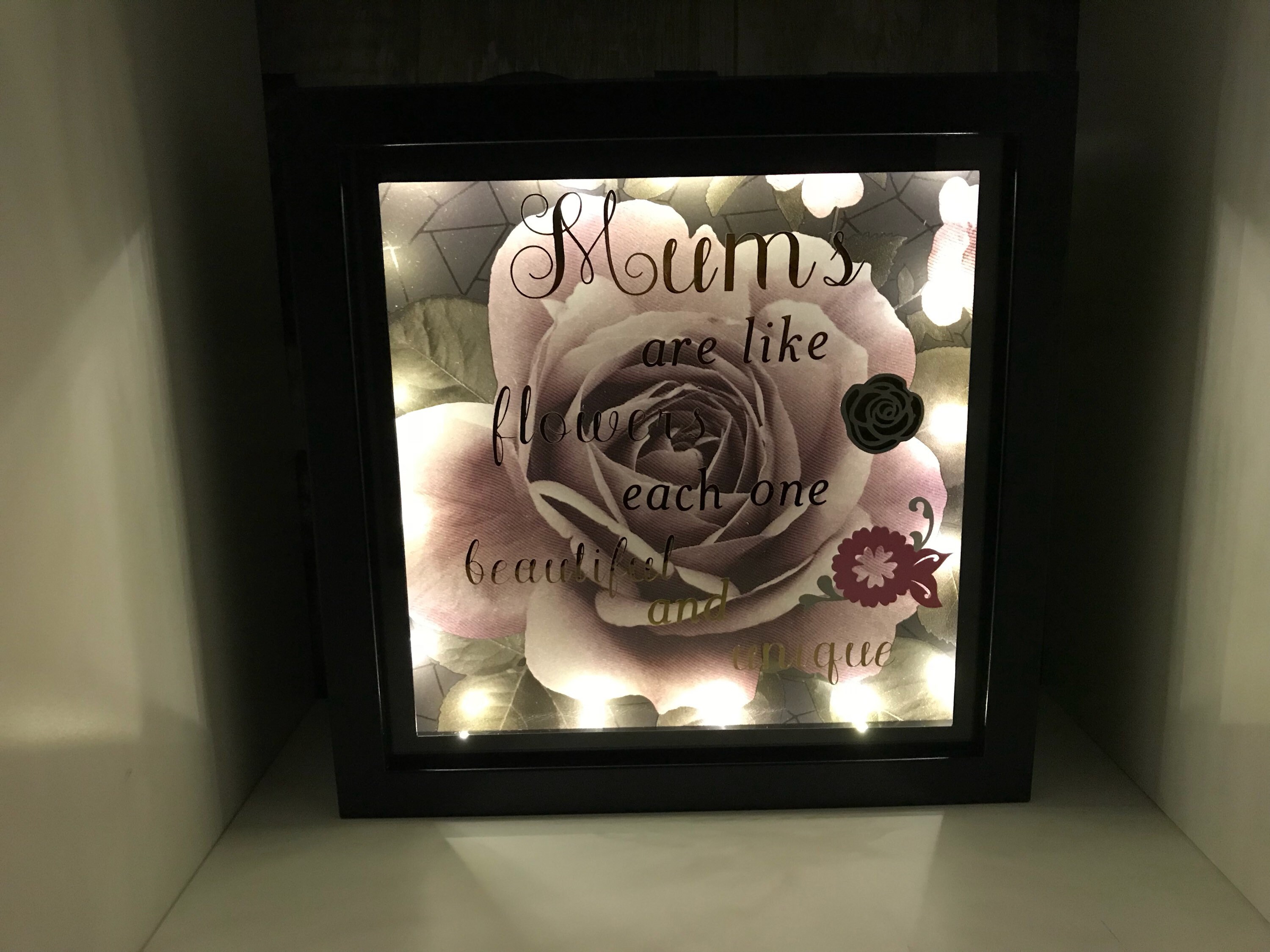 Mum Light up Frame Floral Frame Mum Frame Mum Gift - Etsy UK