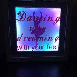 Dancer Light up Frame, Dancer Box Frame, Dancer Gift, Dancing Gift ...