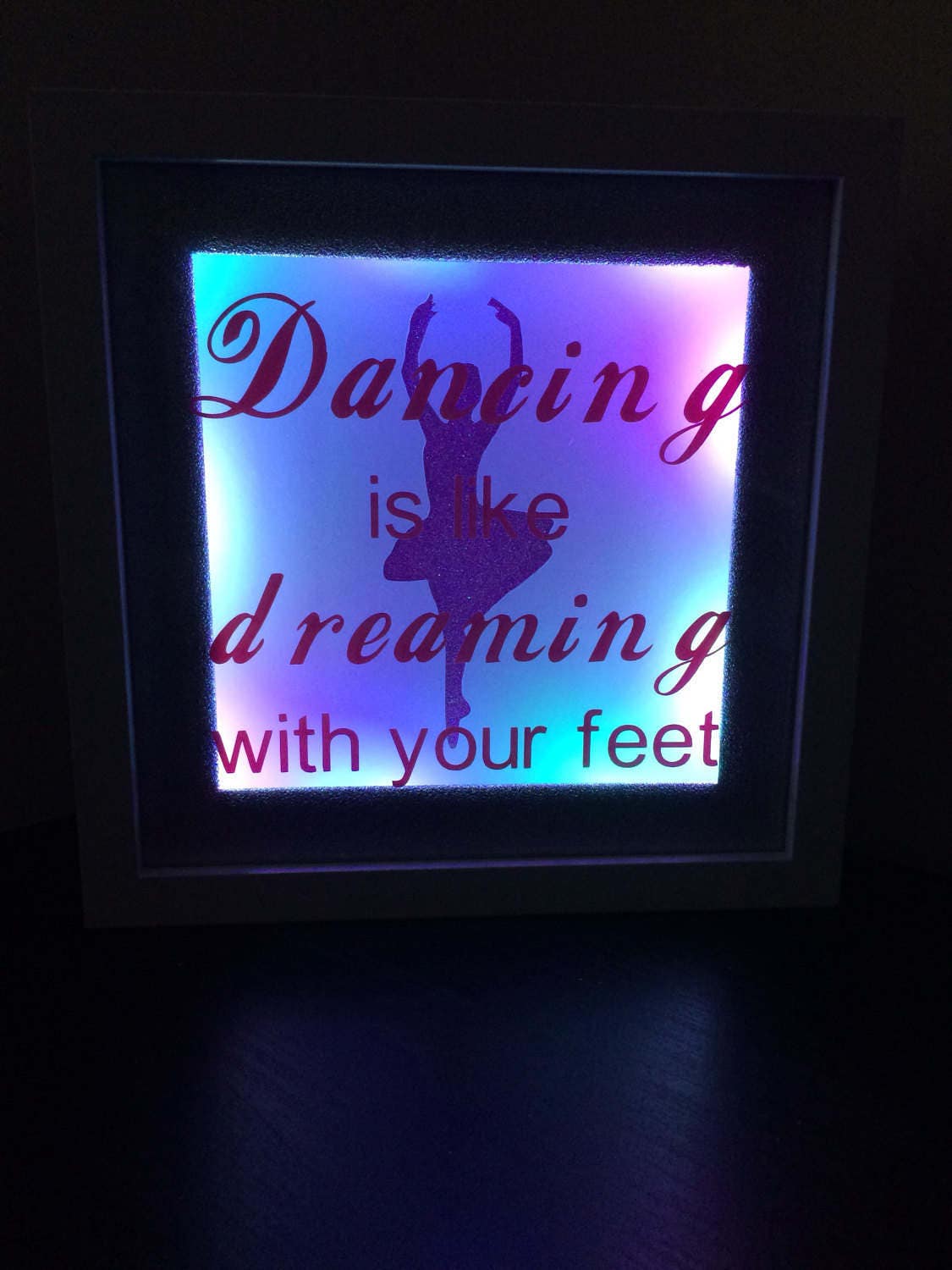 Dancer Light up Frame, Dancer Box Frame, Dancer Gift, Dancing Gift ...