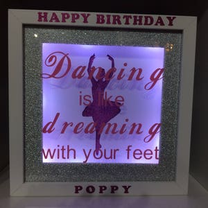 Dancer Light up Frame, Dancer Box Frame, Dancer Gift, Dancing Gift ...