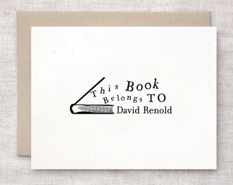 Open book stamp | Etsy