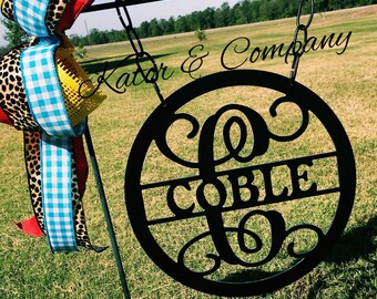 Monogram flag | Etsy