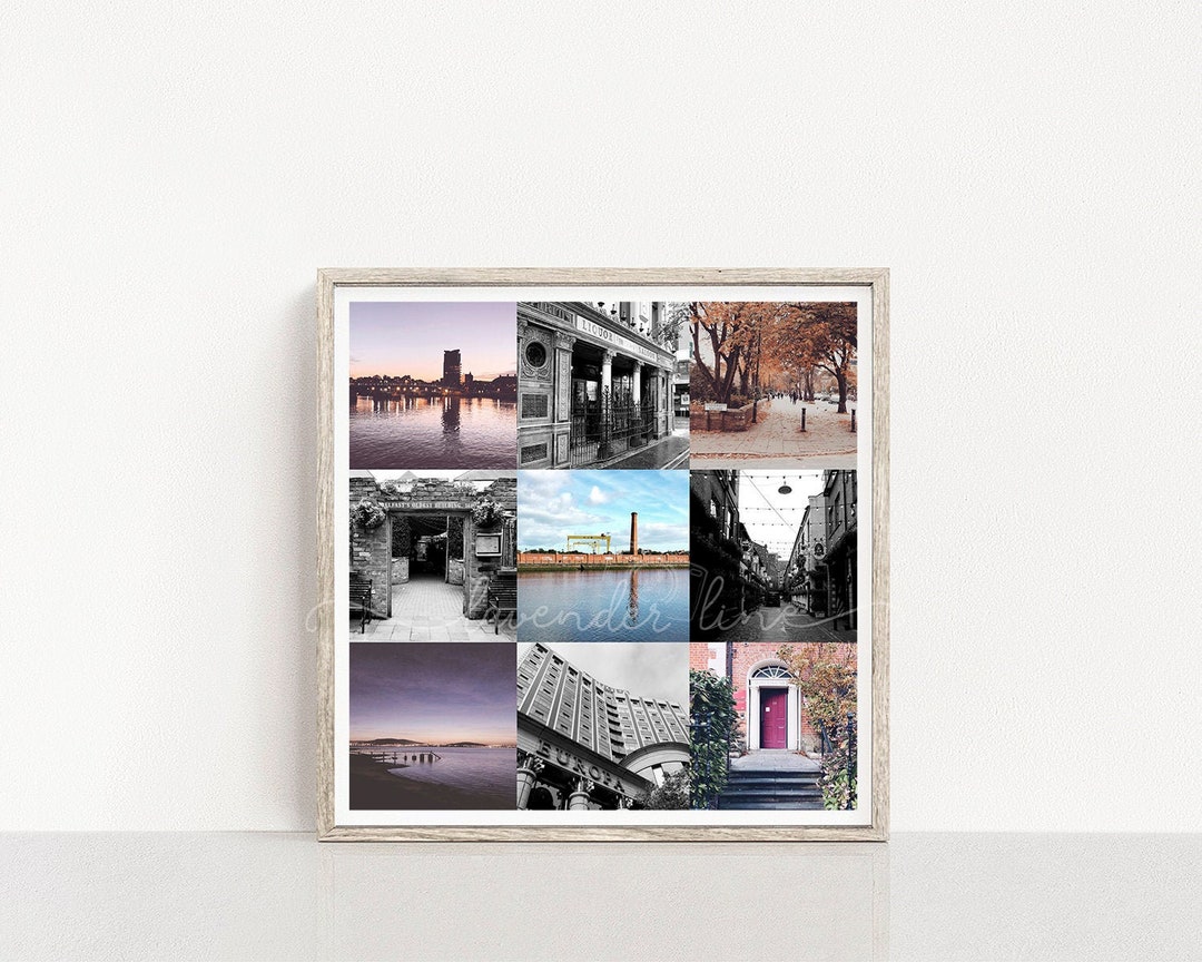 BELFAST, Colour Photography Print, Photo Collage, Belfast Landmarks ...