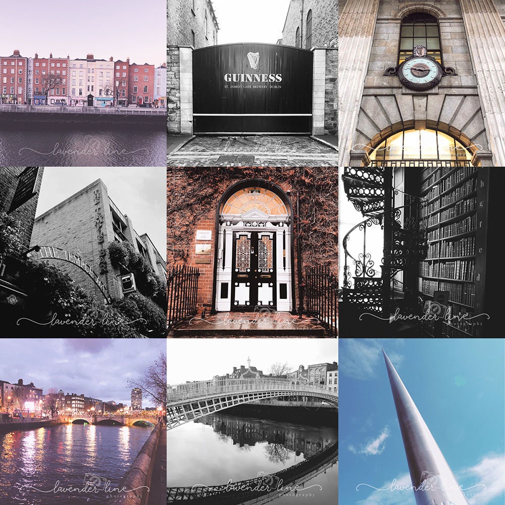DUBLIN Colour Photography Print Photo Collage Dublin - Etsy