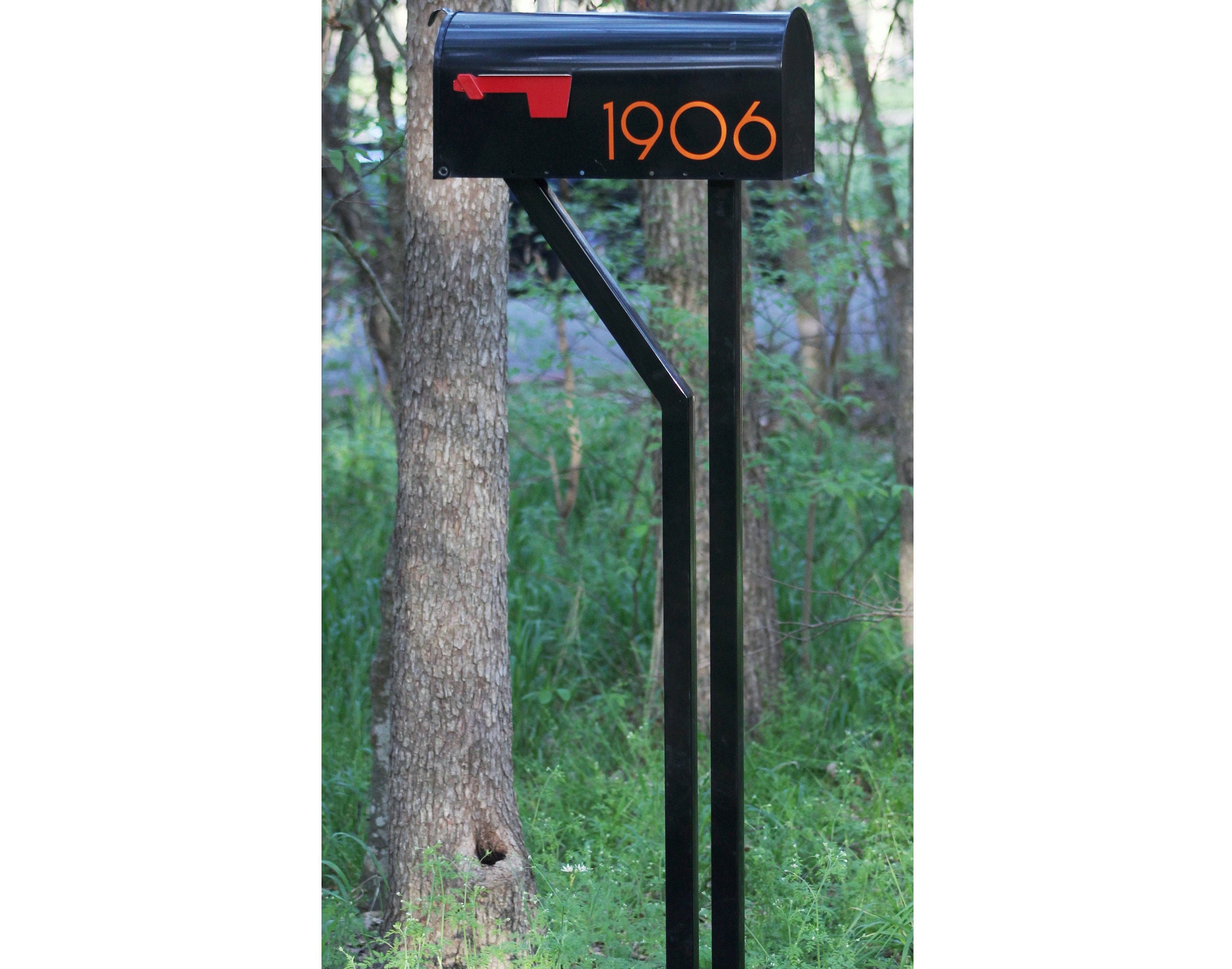 Modern Steel Double V Mailbox Post | Etsy