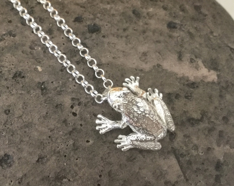 Frog Pendant solid silver frog pendant animal jewellery | Etsy