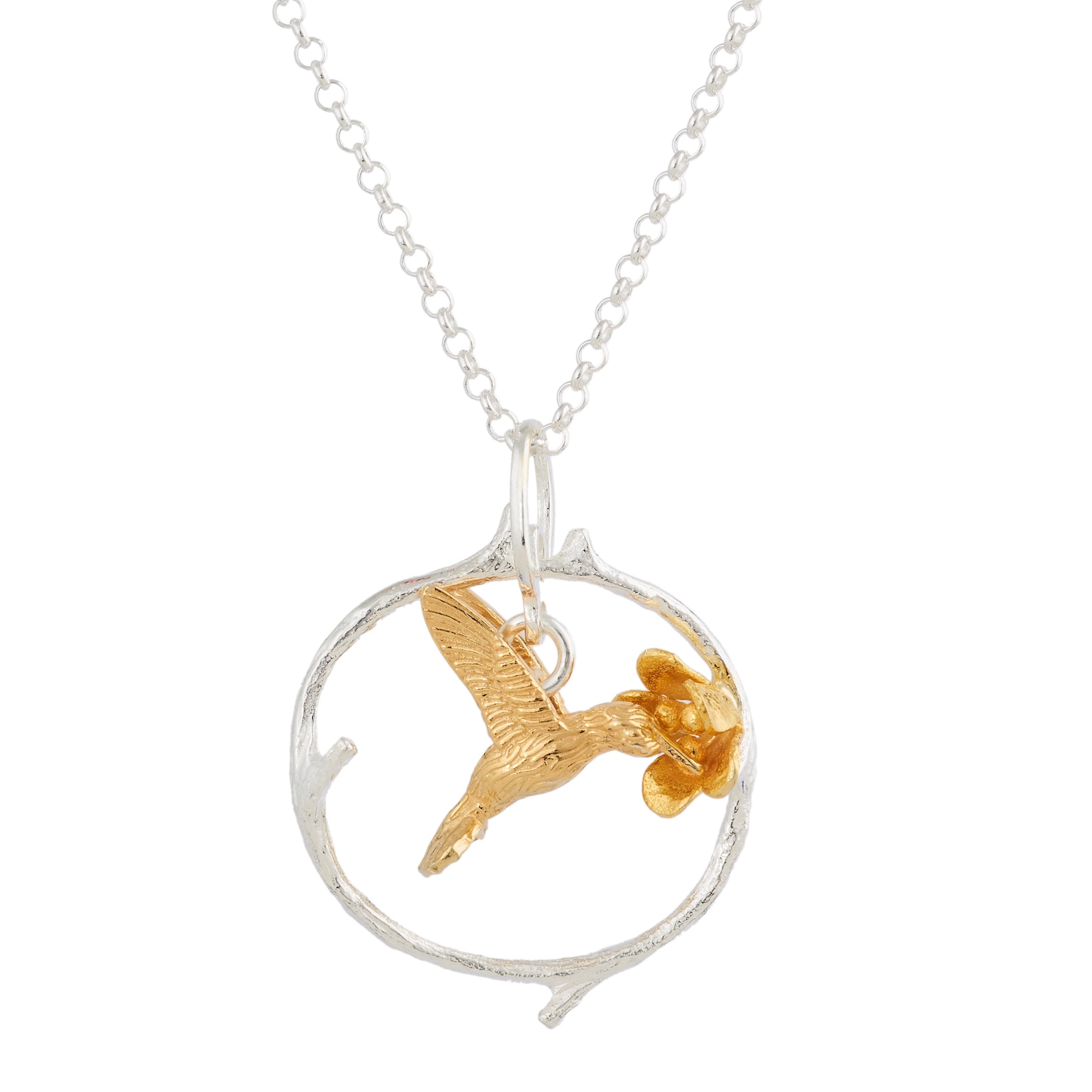 Hummingbird Pendant Solid Silver Bird Nature Inspired - Etsy UK