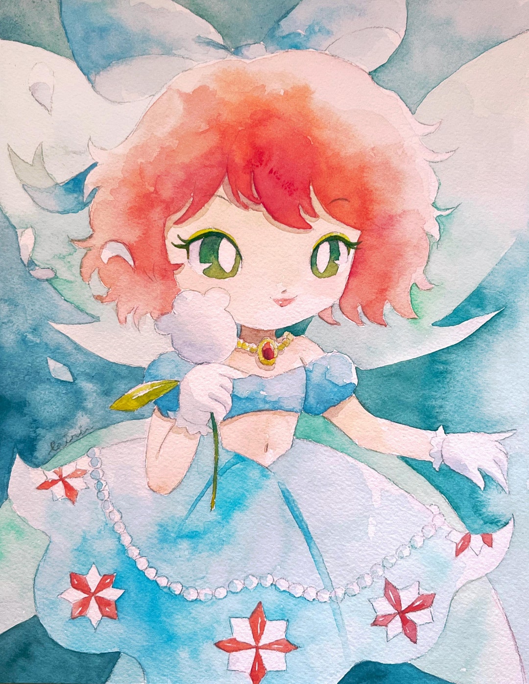 Bijou, Night Fairy Original Watercolor Painting - Etsy