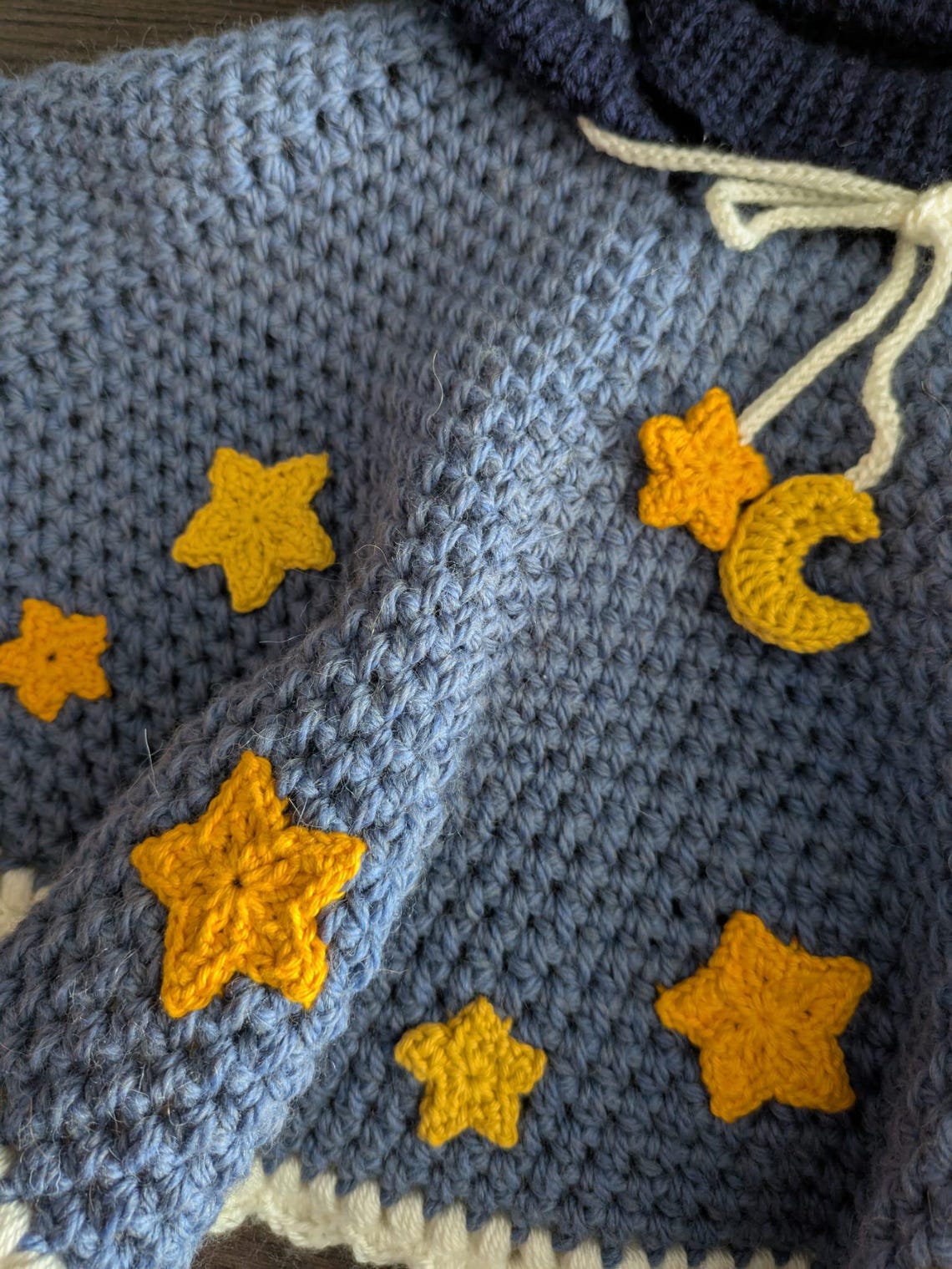 Moon and Stars Poncho Crochet Pattern PDF - Baby to Adult Sizes ...