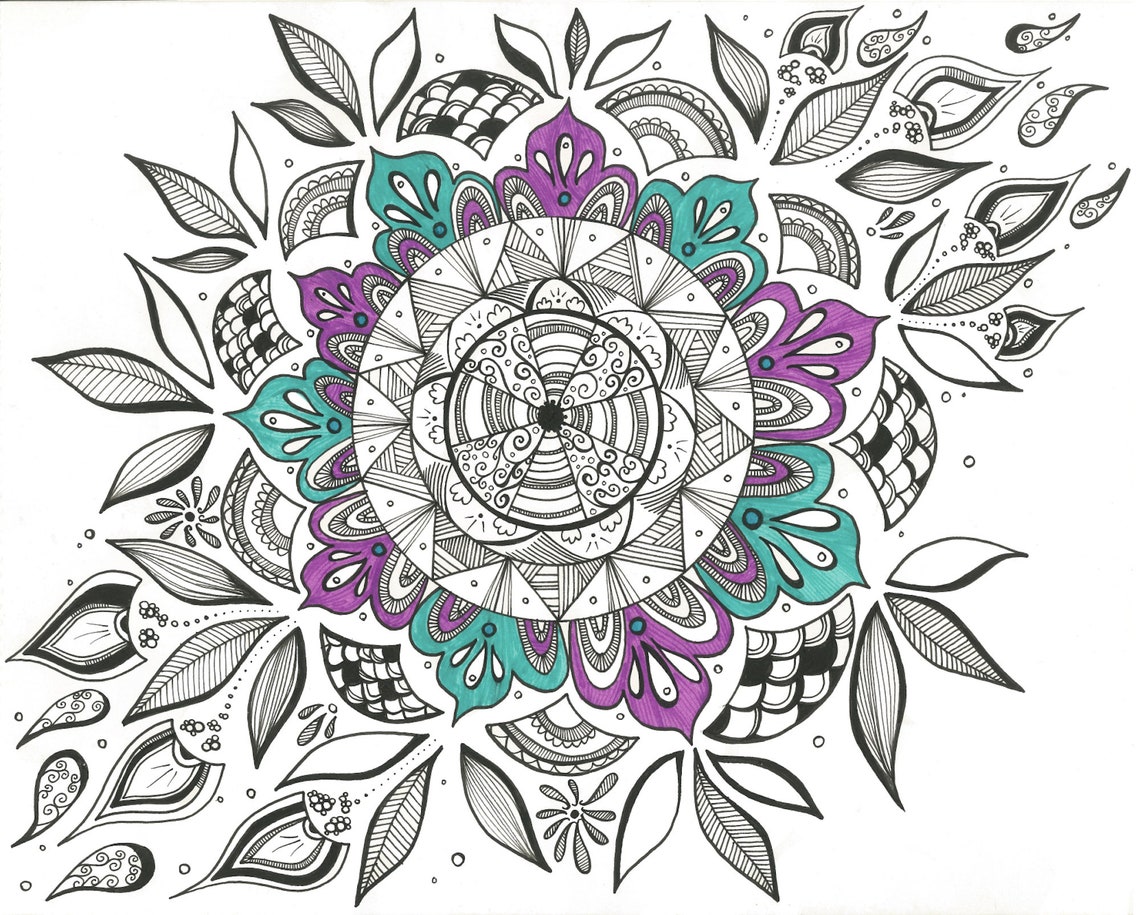 Leaf Mandala Art - Digital Print - Mandala Print - Wall Artwork ...