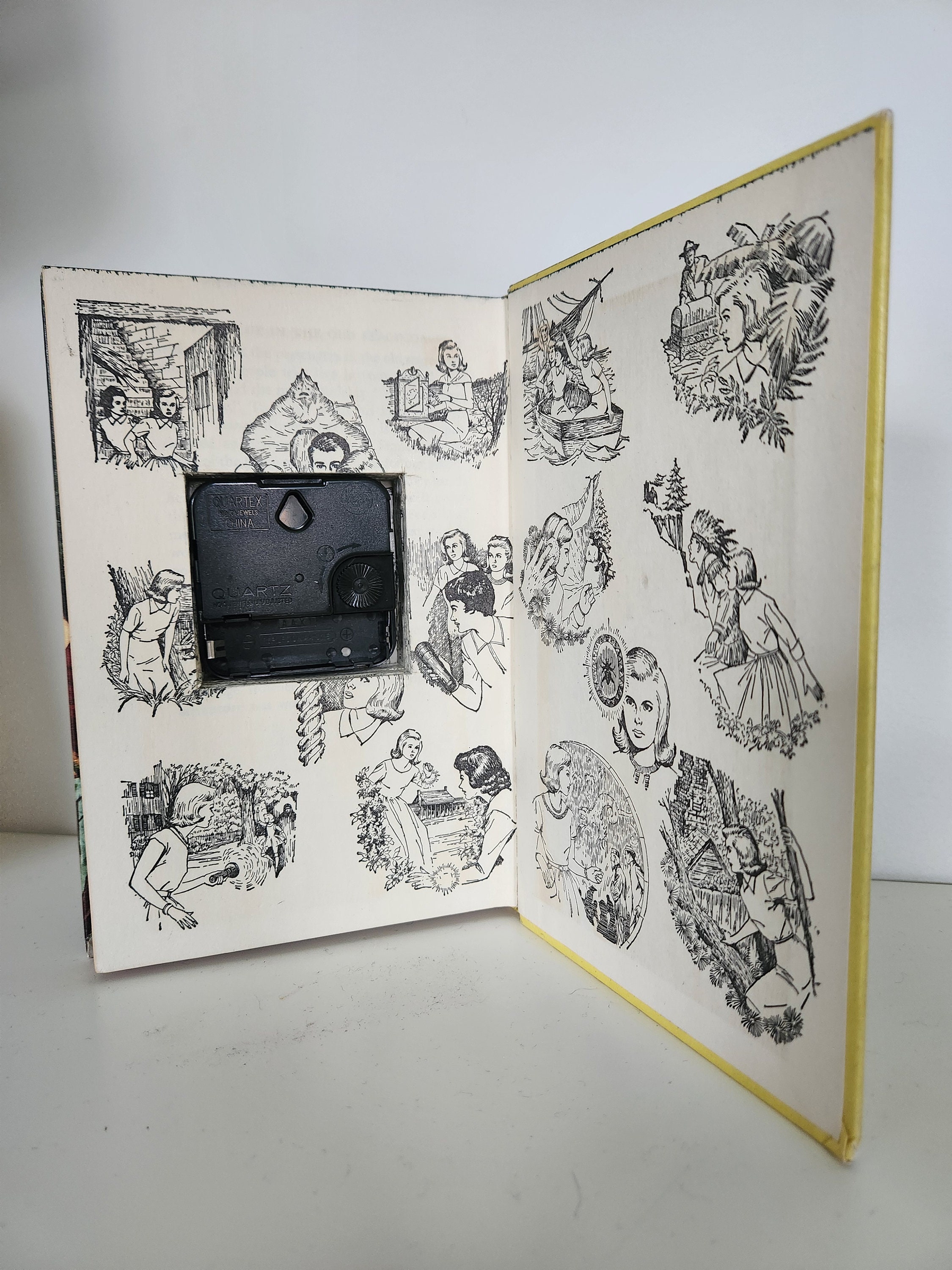 Vintage Book Clock Desk Clock Shelf Clock Book Lovers Gift Vintage ...