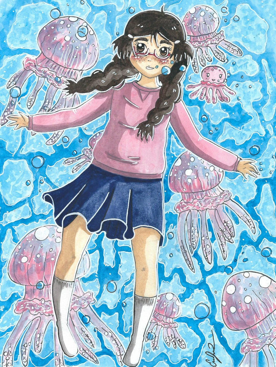 Princess Jellyfish Print - Etsy