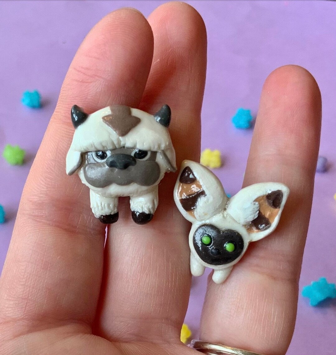 Sky Bison and Winged Lemur Polymer Clay Stud Earrings - Etsy